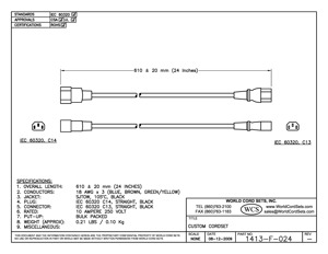 Buy IEC 60320 C14 C13 Power Cords