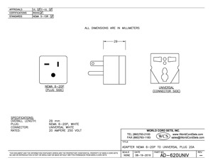 Buy NEMA 6-20P Plug Adapters