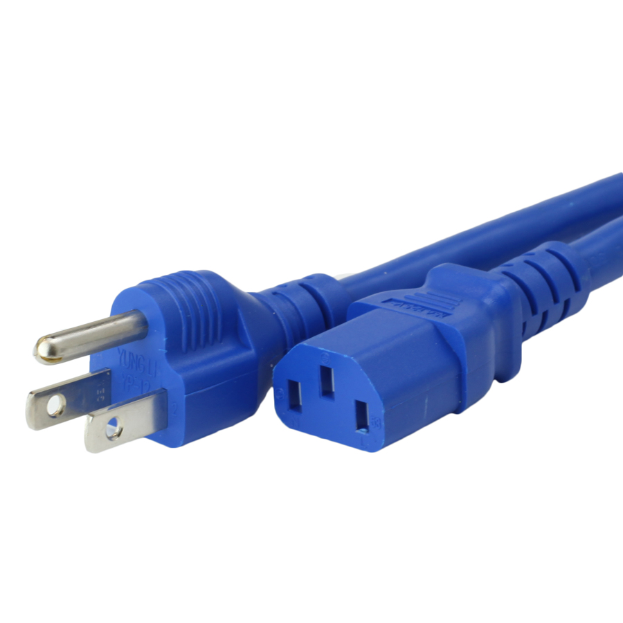 Buy 3FT Nema 5-15P to IEC 60320 C13 15A 125V - Blue
