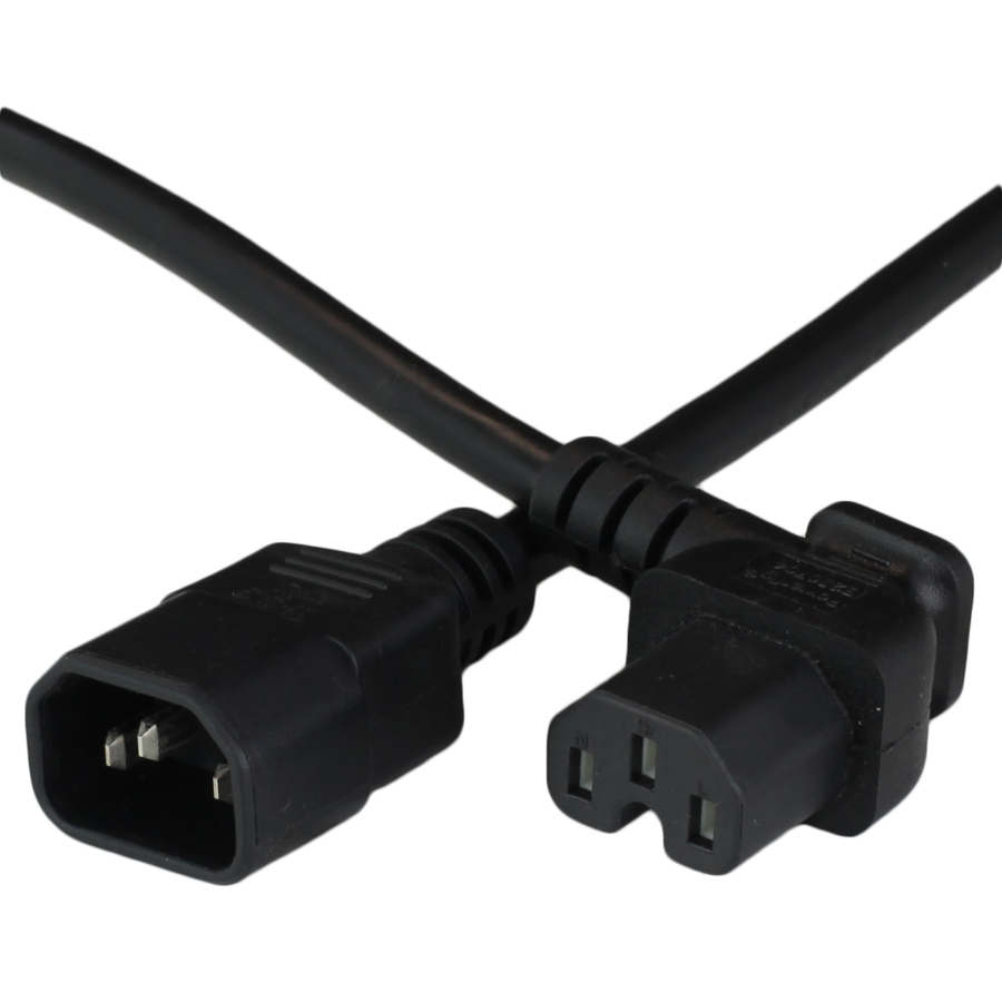 Buy 15A C14 to C15 RIGHT ANGLE Power Cords - BLACK Buy 15A C14 to C15 RIGHT ANGLE Power Cords - BLACK
