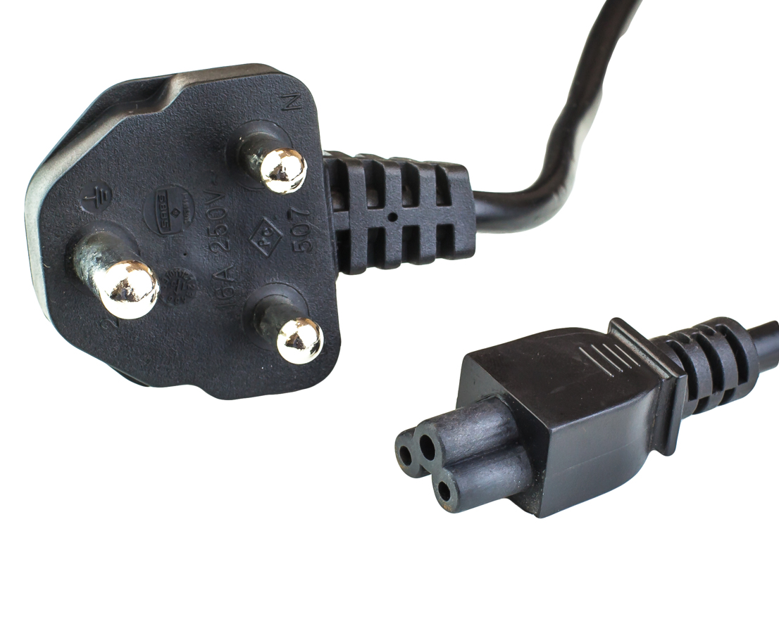 Buy 6FT South Africa SANS 164-1 (BS546) Down Angle Plug to IEC60320 C5 ...