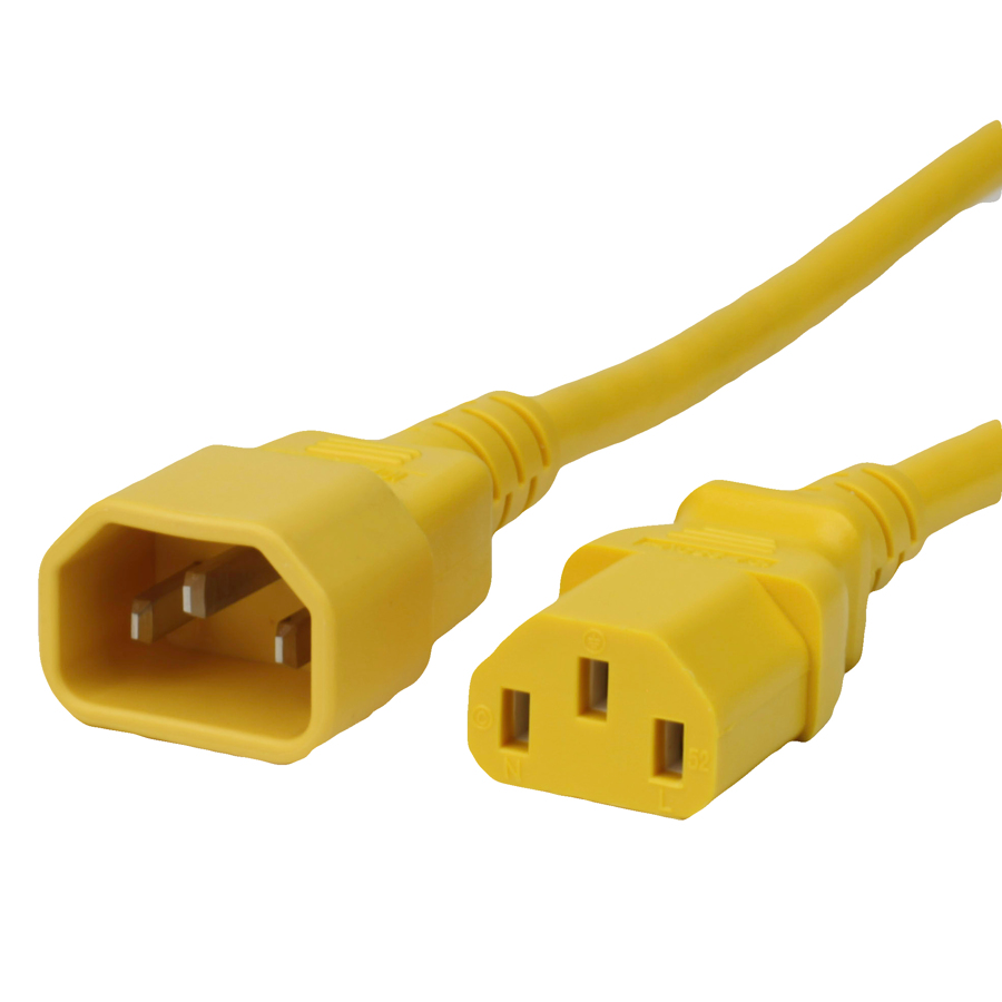 Buy 8FT C13 C14 10A 250V YELLOW Power Cord