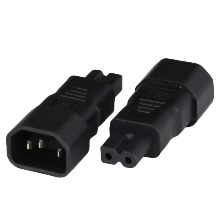 Buy Adapter IEC60320 C14 Plug to C7 (Polarized) Connector 10A 250V Black