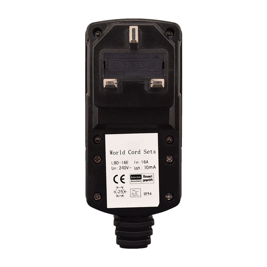 Buy Manual Reset RCD Plug Head (United Kingdom) 10mA Trip Level